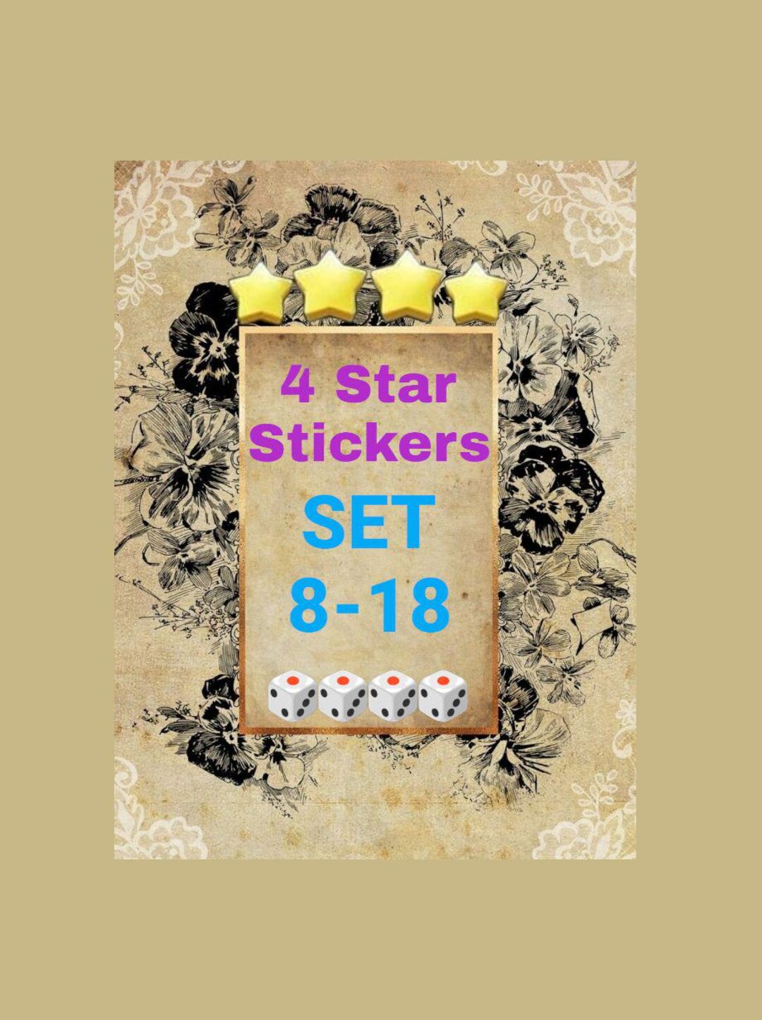 Mogo 4 Star Sticker/card Set 8-18 - Etsy