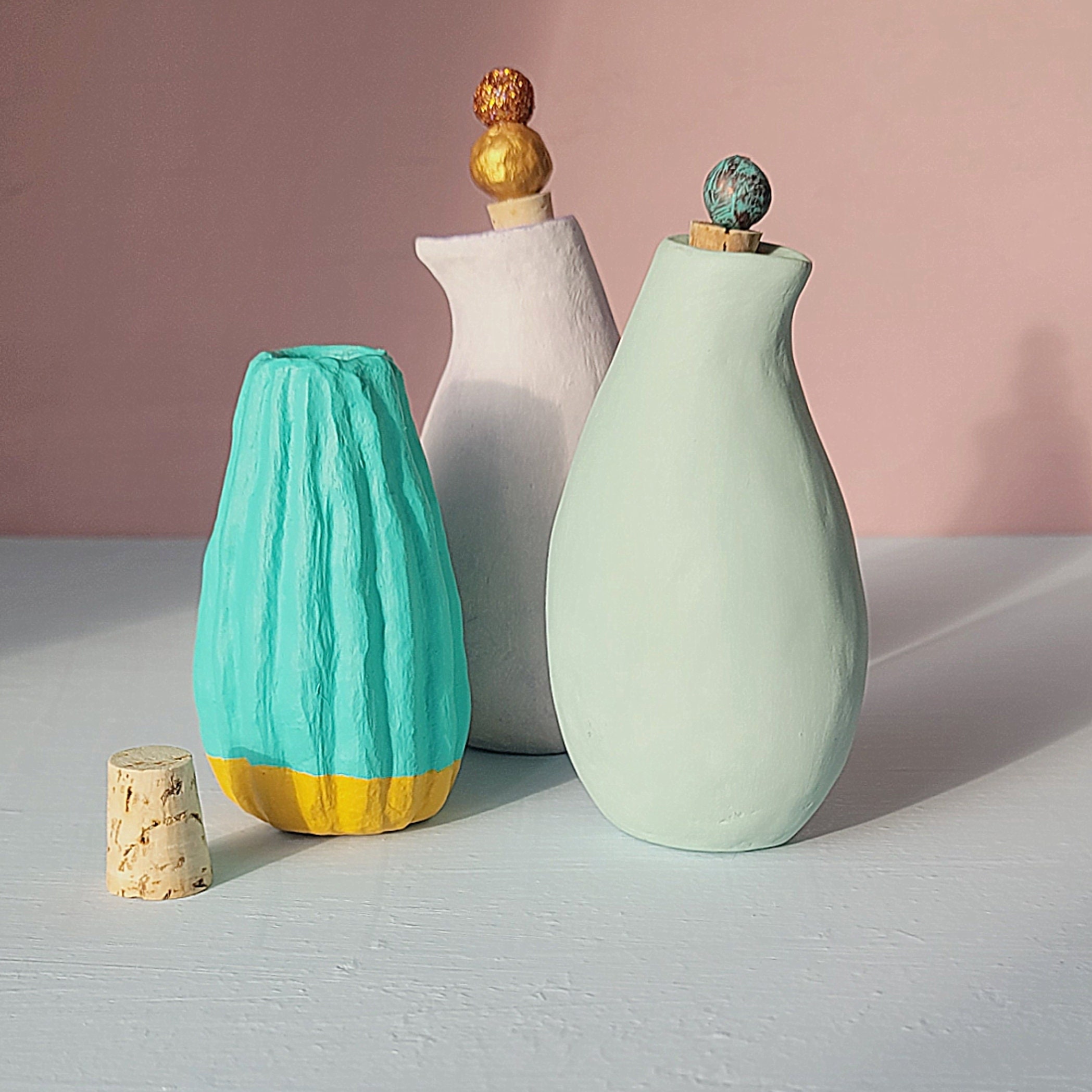 Miniature Paper Mache Wet Vase Series: Capri - Etsy