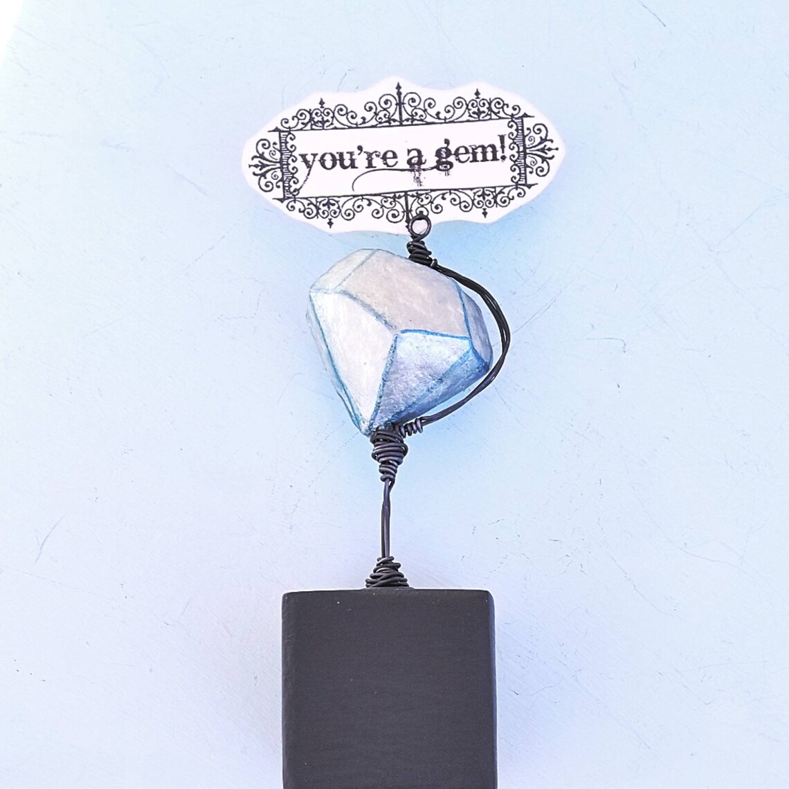 Paper Mache Diamond Keepsake Sculpture: Miniature Tabletop - Etsy
