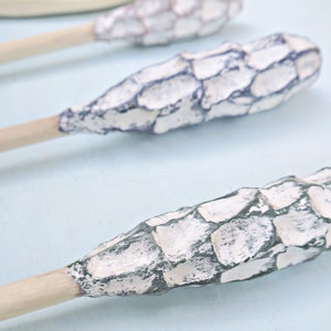 Spoons, Wooden Kitchen Serve Ware Utensils With Paper Mache Handles ...