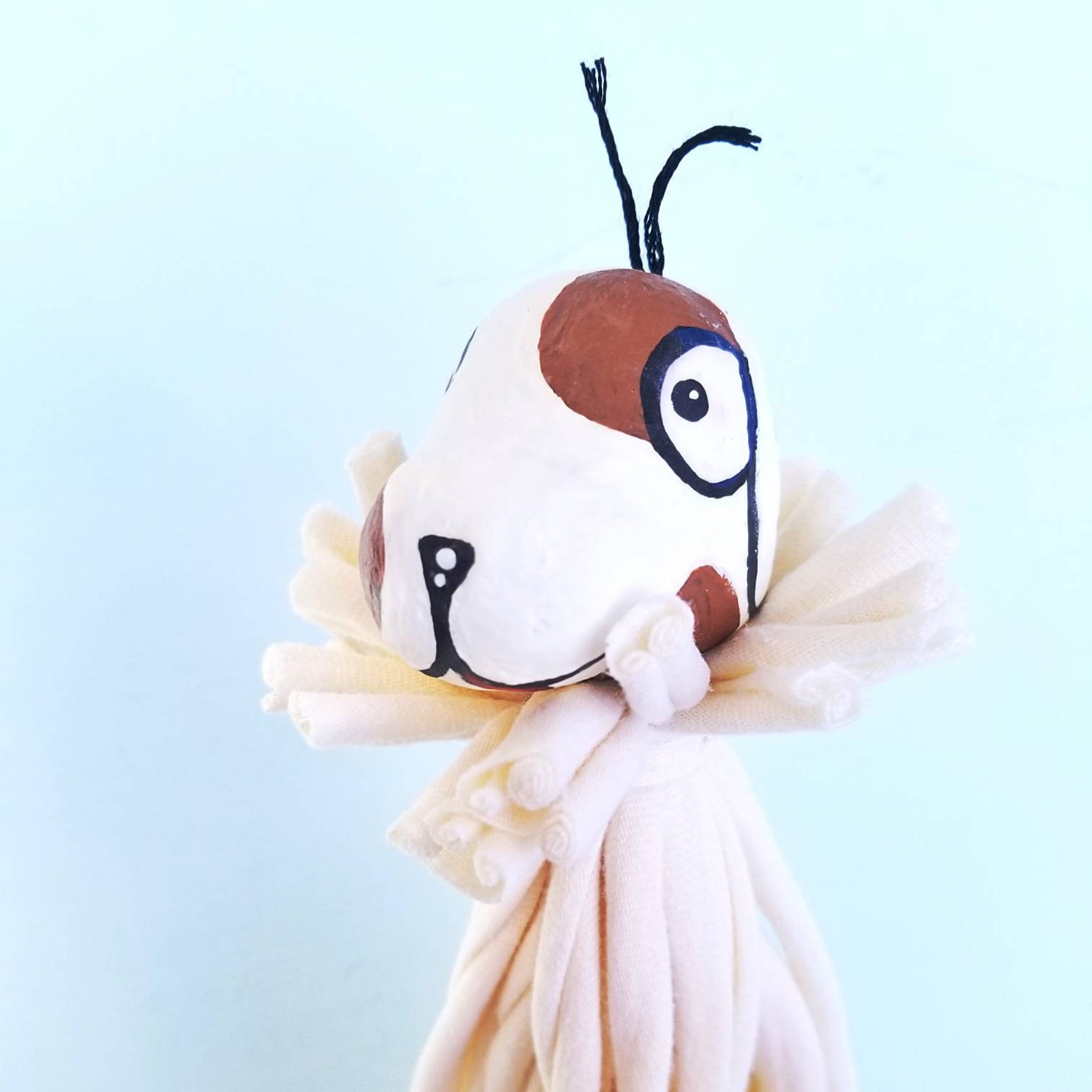 Paper Mache Stick Puppets, Tugboat and Dog Storytime Prop Decor Accents ...