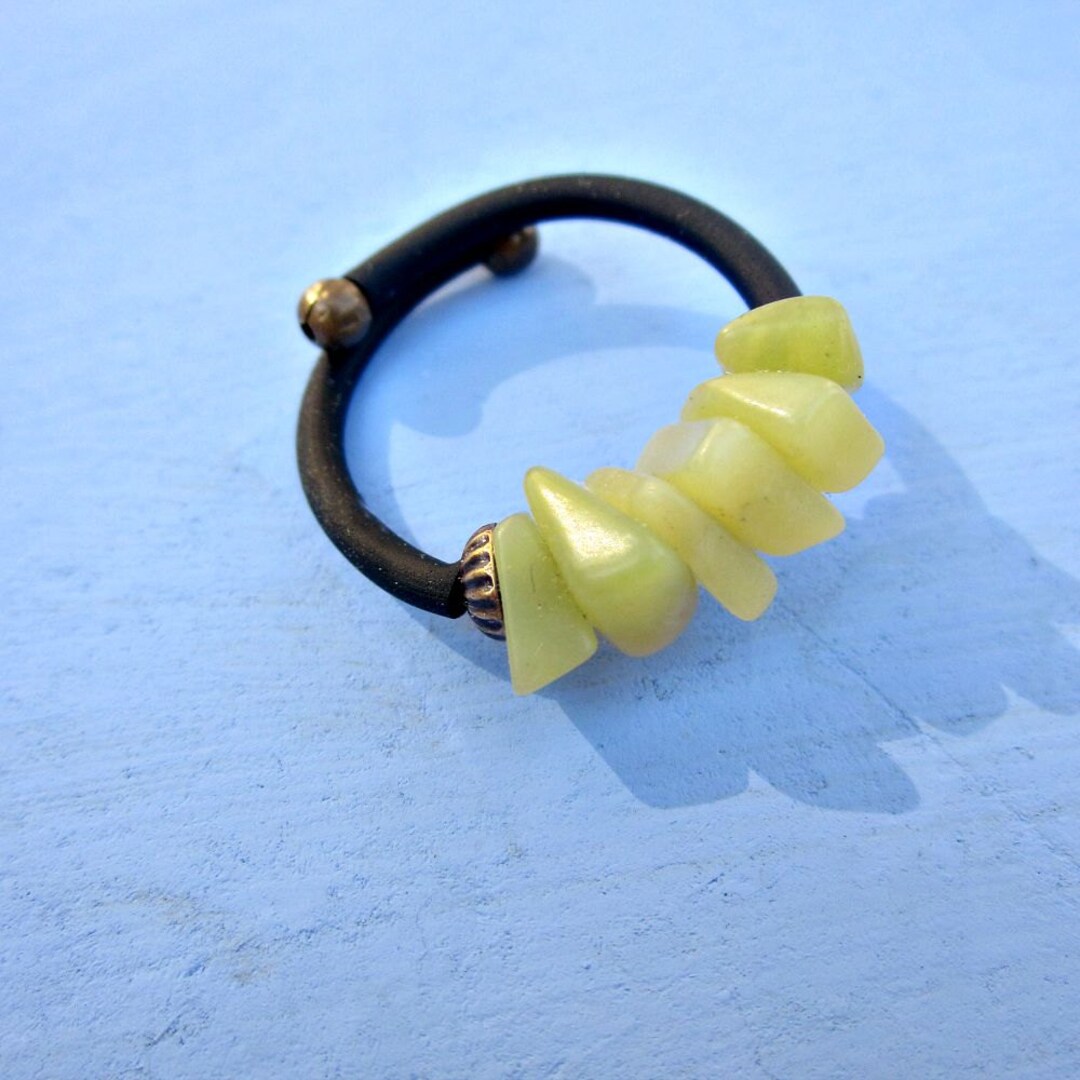 Adjustable Beaded Unisex Wrap Ring: Cary - Etsy