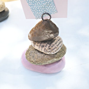 Rock Stack, Paper Mache Photo Note Holder Keepsake Cairns: Chi - Etsy