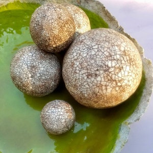 Paper Mache Balls: Rustic Decorative Recycled Paper Nesting Spheres Set ...