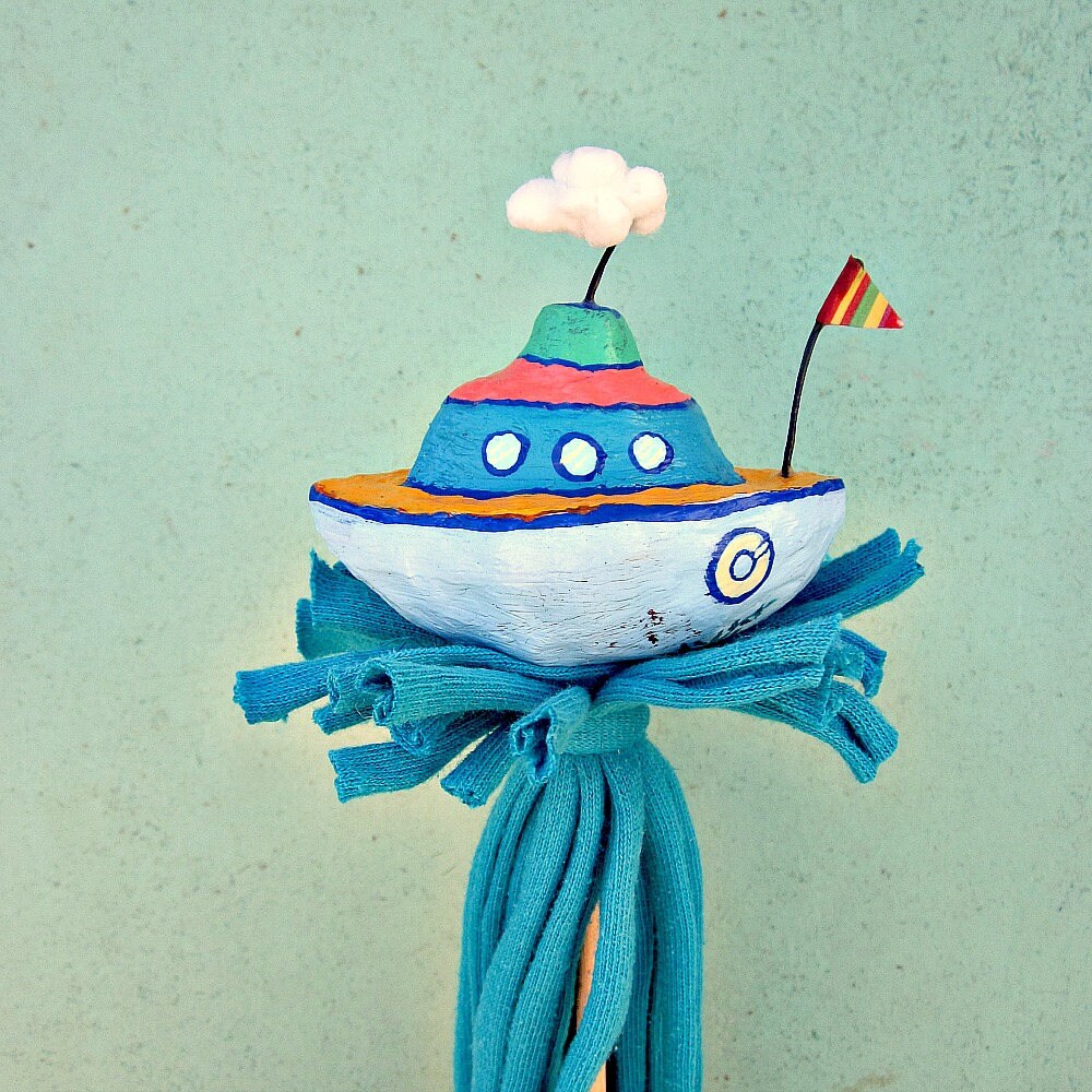 Boat Toy Paper Mache Storytime Prop Puppet Decor Accent: | Etsy