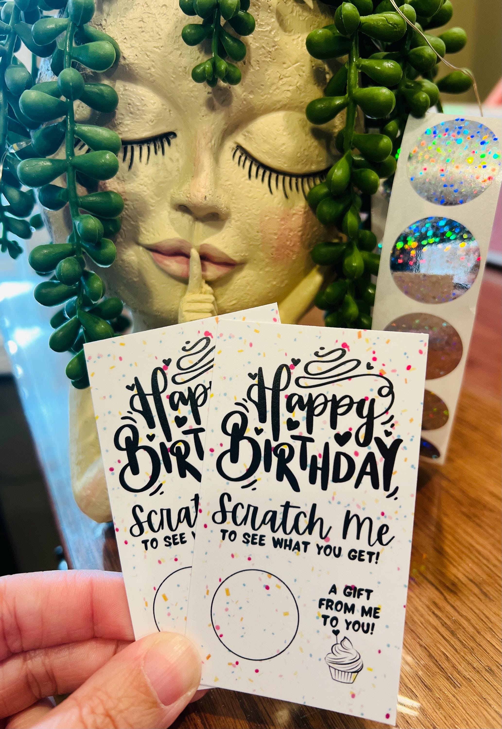 Happy Birthday DIY Scratch off Cards! - Etsy