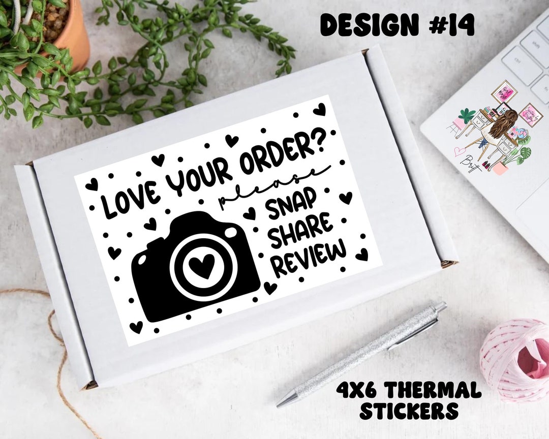 4x6 Thermal Packaging Stickers - Design #14 Love Your Order? - Etsy