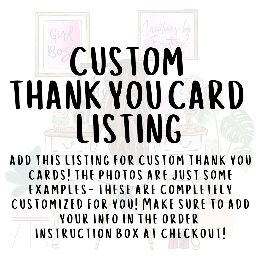 Custom Thank You Cards! - Etsy