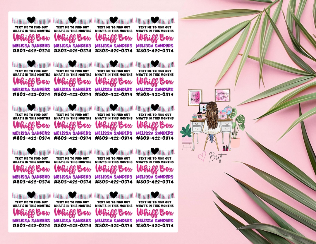 Whiff Box Stickers! Perfect for Inside Bars or on Products, Order Pick ...