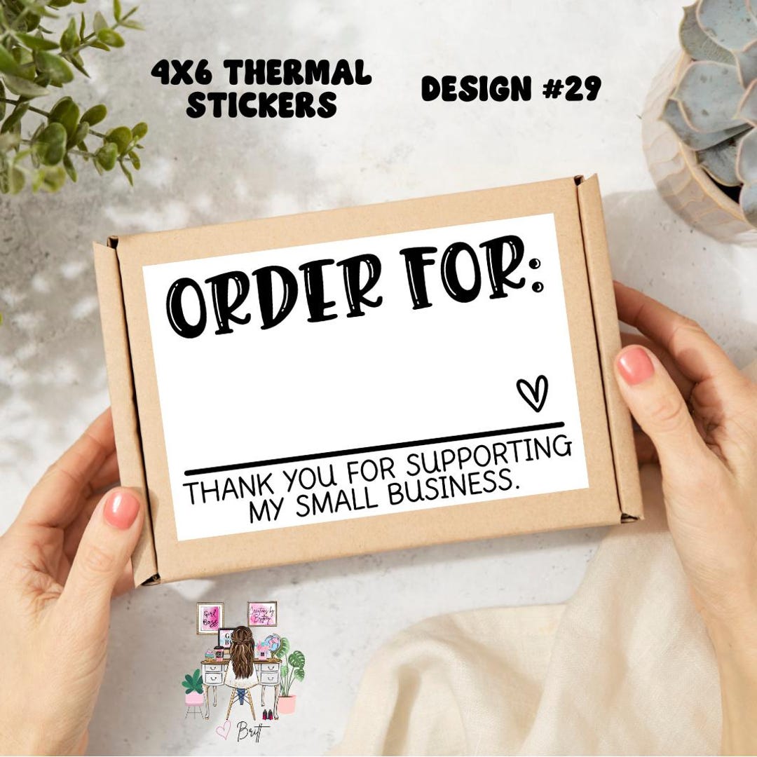 4x6 Thermal Packaging Stickers - Design #29 Order For - Etsy