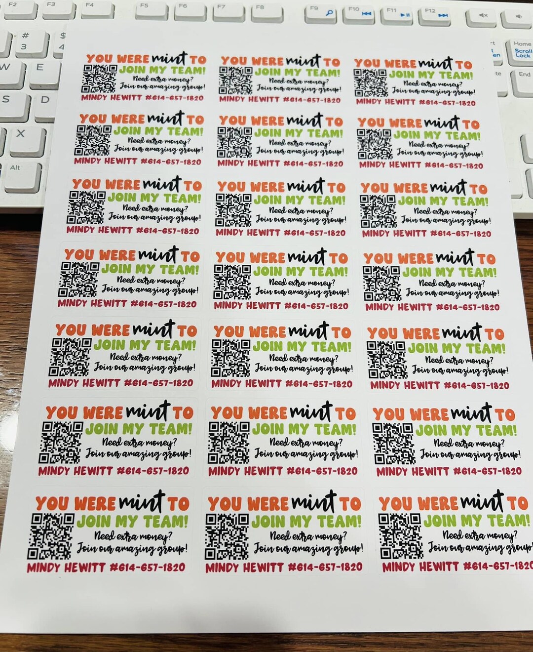 You Were MINT to Join My Team - Custom Stickers - Etsy