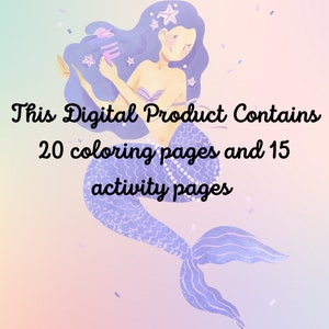 Printable Mermaid and Friends; Fun Coloring and Activity Book| PDF ...