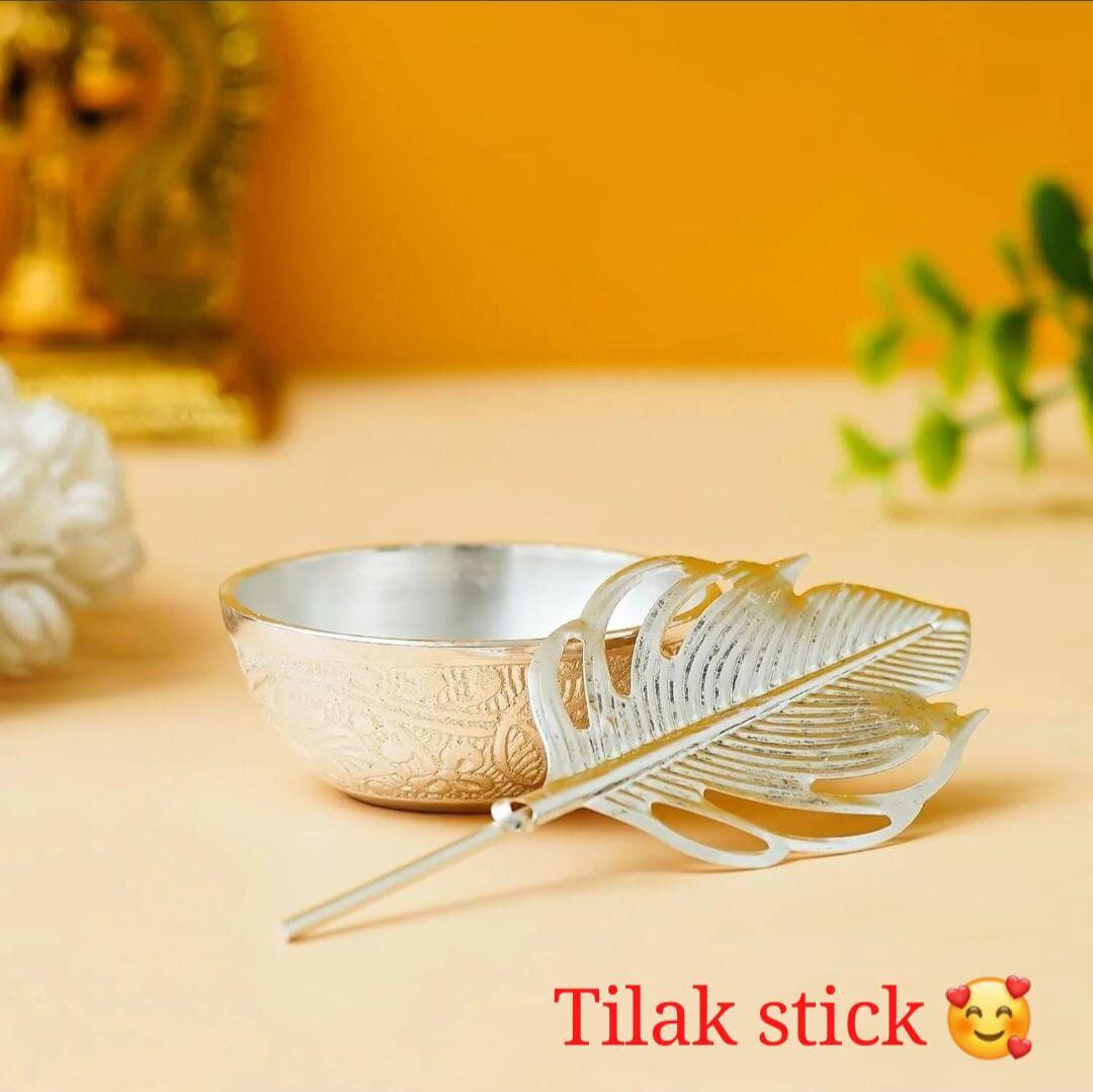 German Silver Haldi Kumkum Tilak Stick for Gifting Purpose | German ...