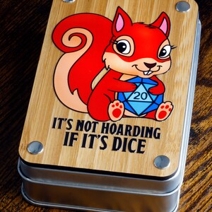 It's Not Hoarding If It's Dice Box and Squirrel Dice Set, Transparent With Little Squirrels ...