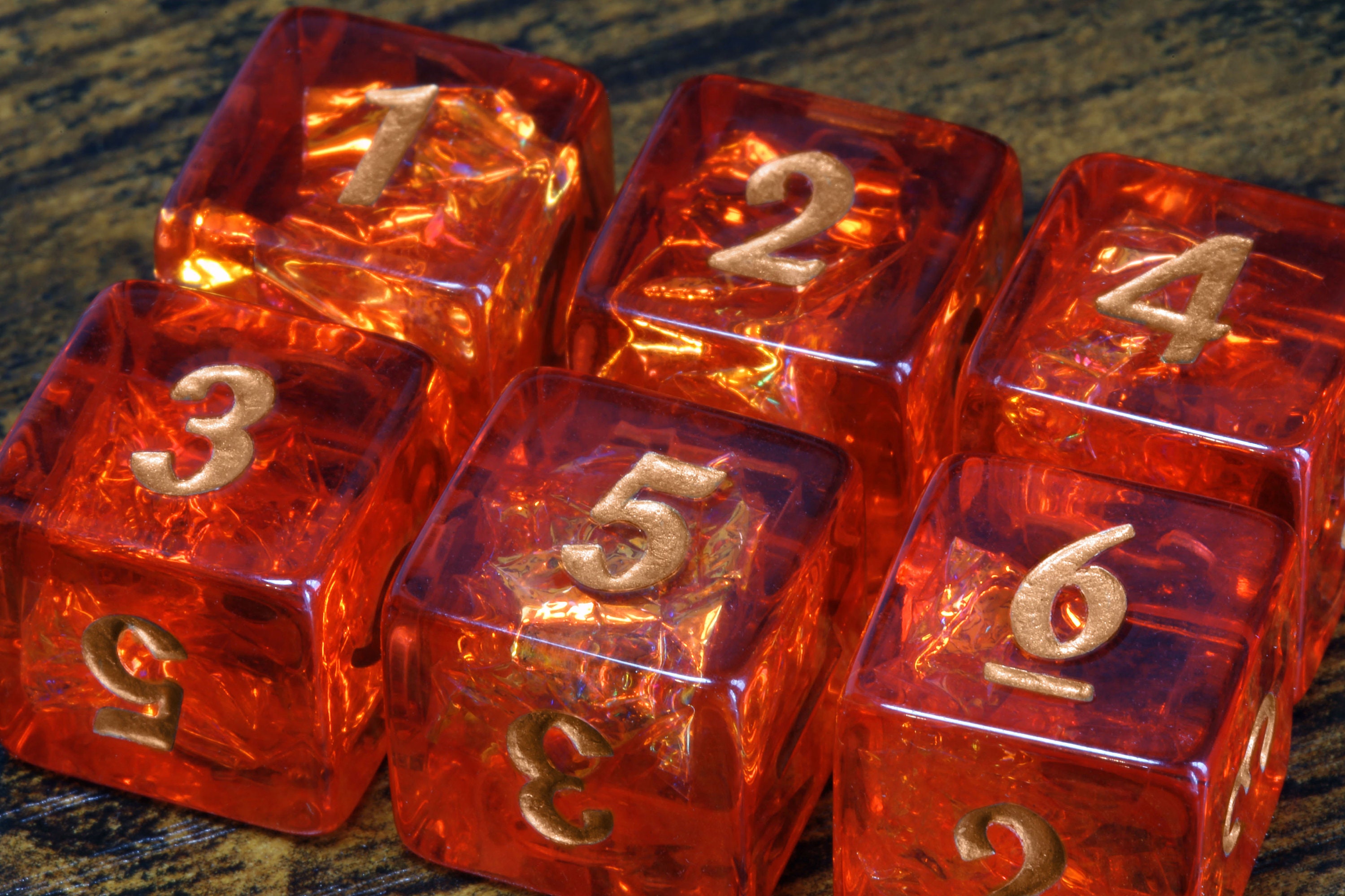 Fire Opals D6 Dice Red With Holographic Inclusions DND Dice - Etsy