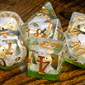 Shepherd’s Luck Dice Set – Sheep-themed Polyhedral Dice, TTRPG Game Kit ...