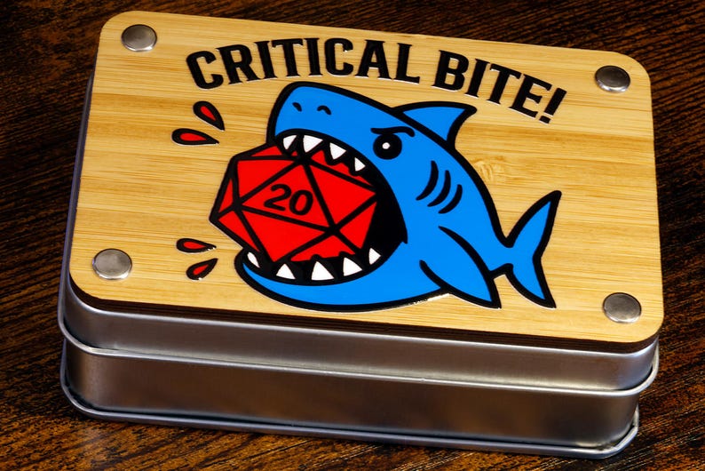 Critical Bite Decorative Box & Shark Dice – Dice Set With Shark Inside ...