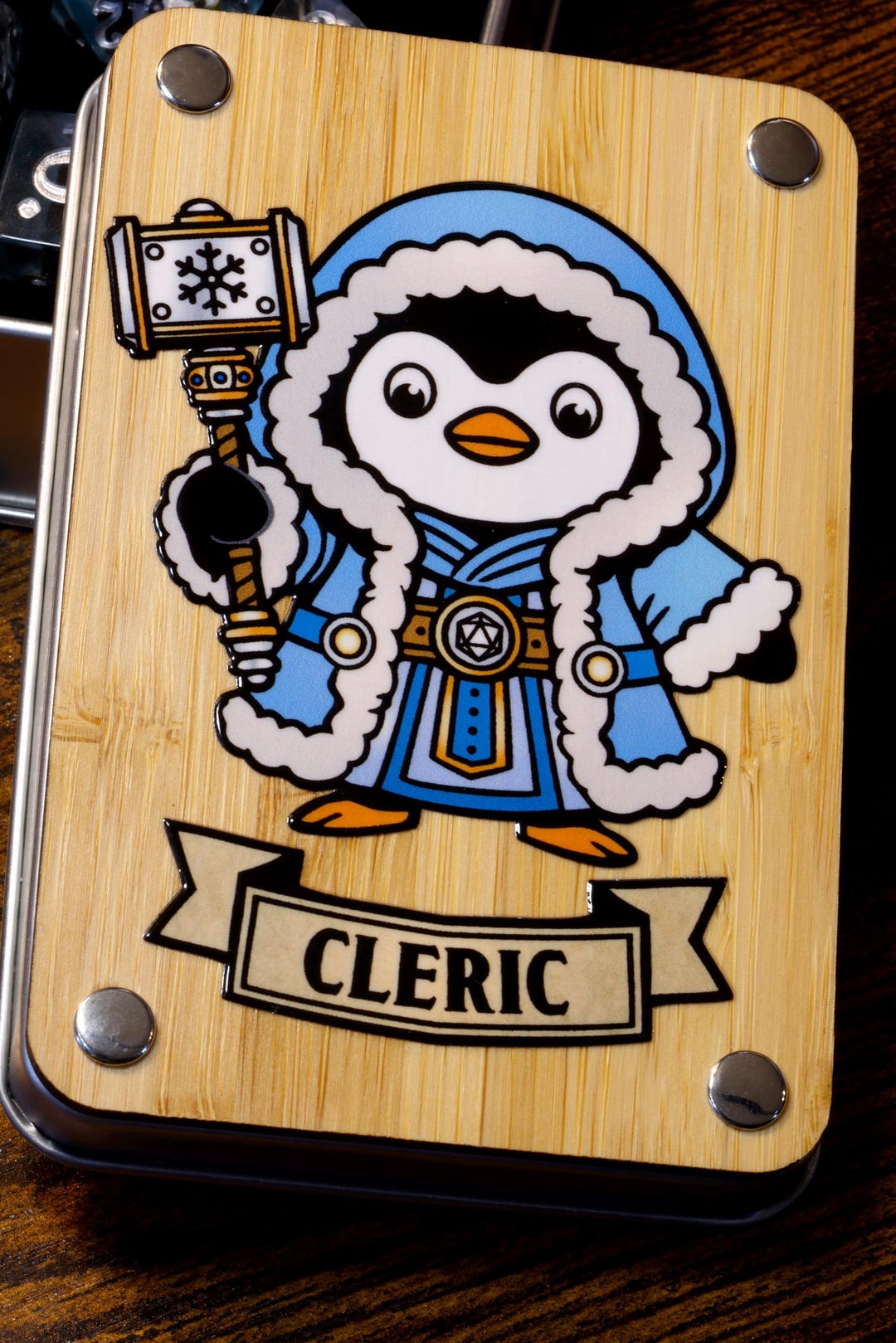 Cleric Dice Box & Set Holy Penguin With Frost Hammer for Dungeons and ...
