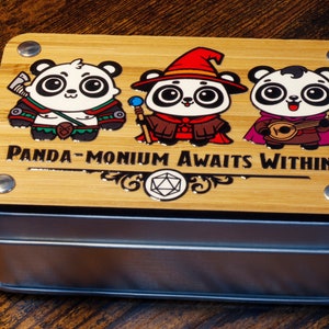 Panda-monium Dice Box and Panda Dice Set, 7 Polyhedral Dice for Tabletop Roleplaying Games, Dnd ...