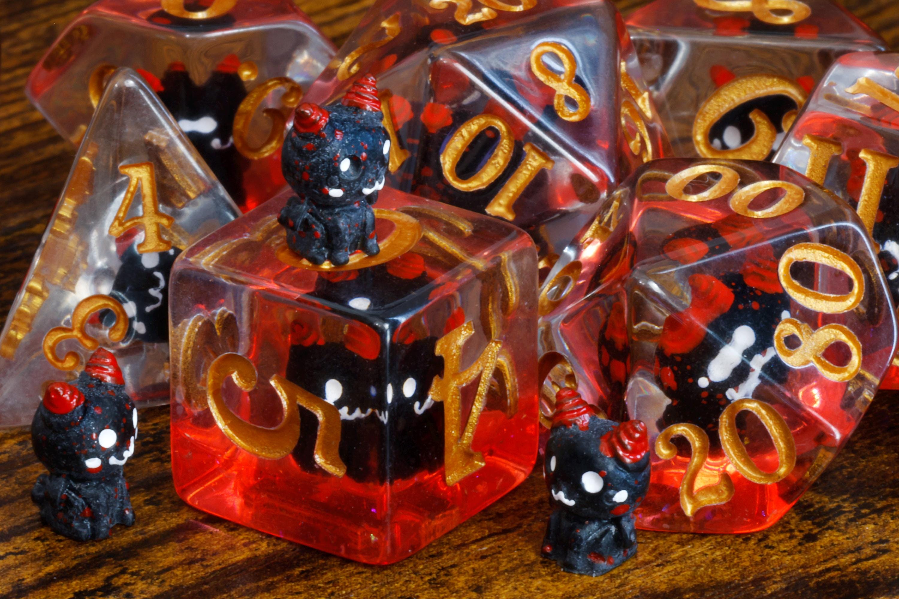 Beware !!! the Cats of Doom Dice Box and Dice Set - Dice Set With ...