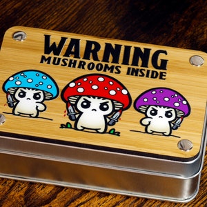 Mushroom Dice Vault and Multicolored Mushroom Dice Set, Dice Set ...