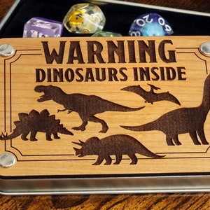 Dinosaur Dice Box and Mixed Dinosaur Dice Set, 7 Polyhedral Dice With ...