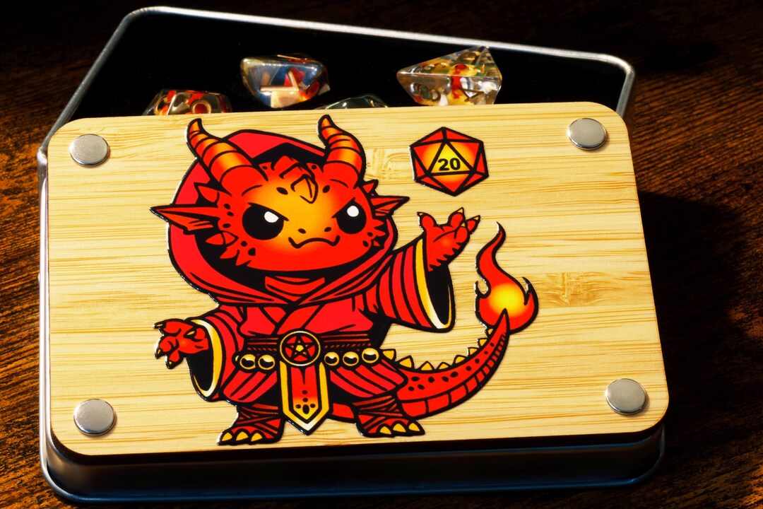 Fire Sorcerer Dragonborn Box and Red Dragon Hatchling Dice Set - Dnd ...