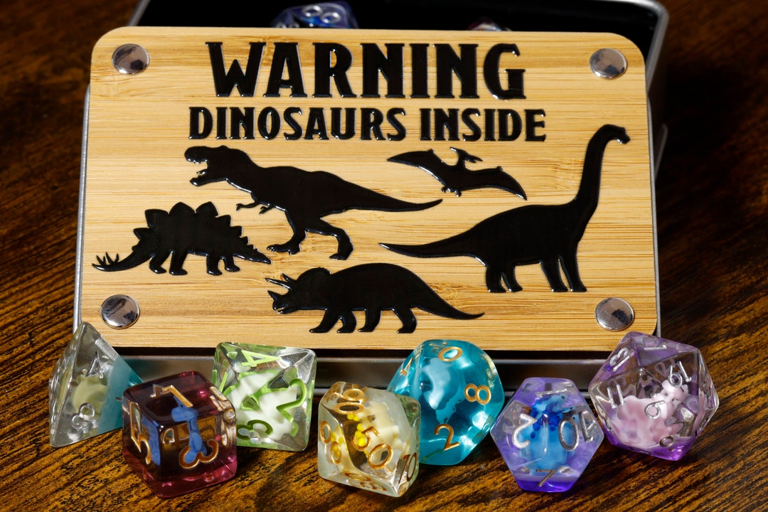 Dinosaur Dice Set & Decorative Box – Mixed Dinosaur Dice for Dnd and ...