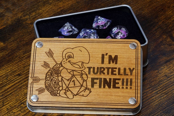 I'm Turtelly Fine Dice Box and Turtle Dice Set Role - Etsy UK
