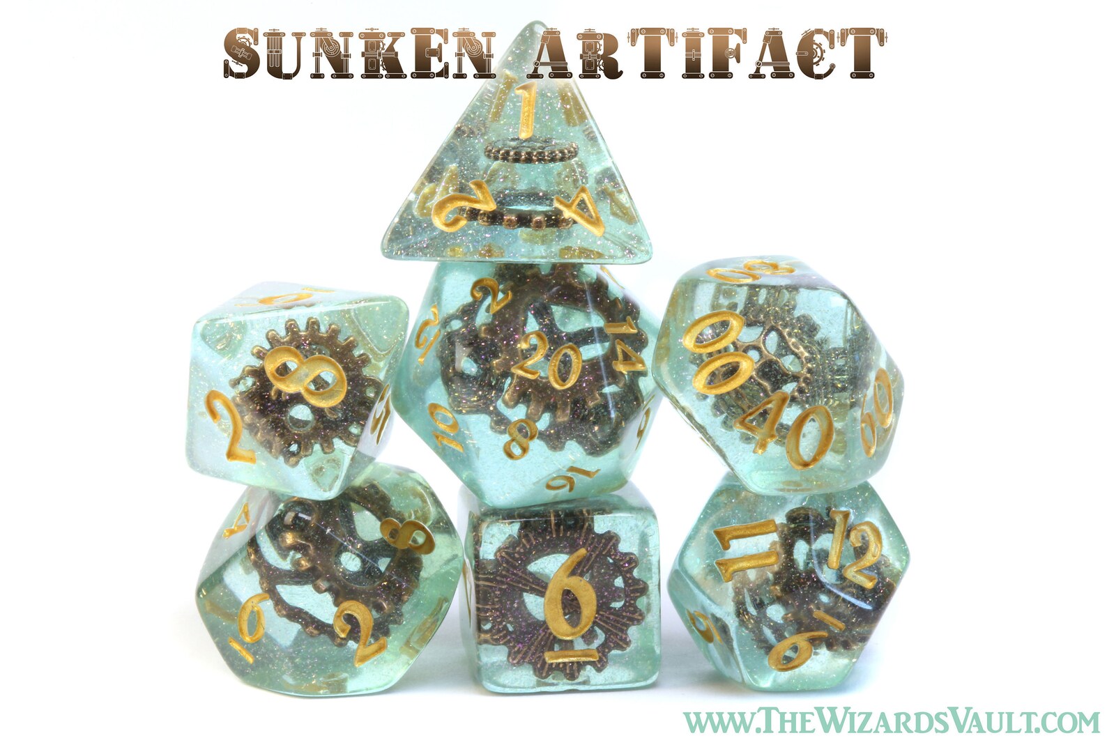 Sunken Artifact Dice Steampunk Dice Set With Gear Inclusions - Etsy