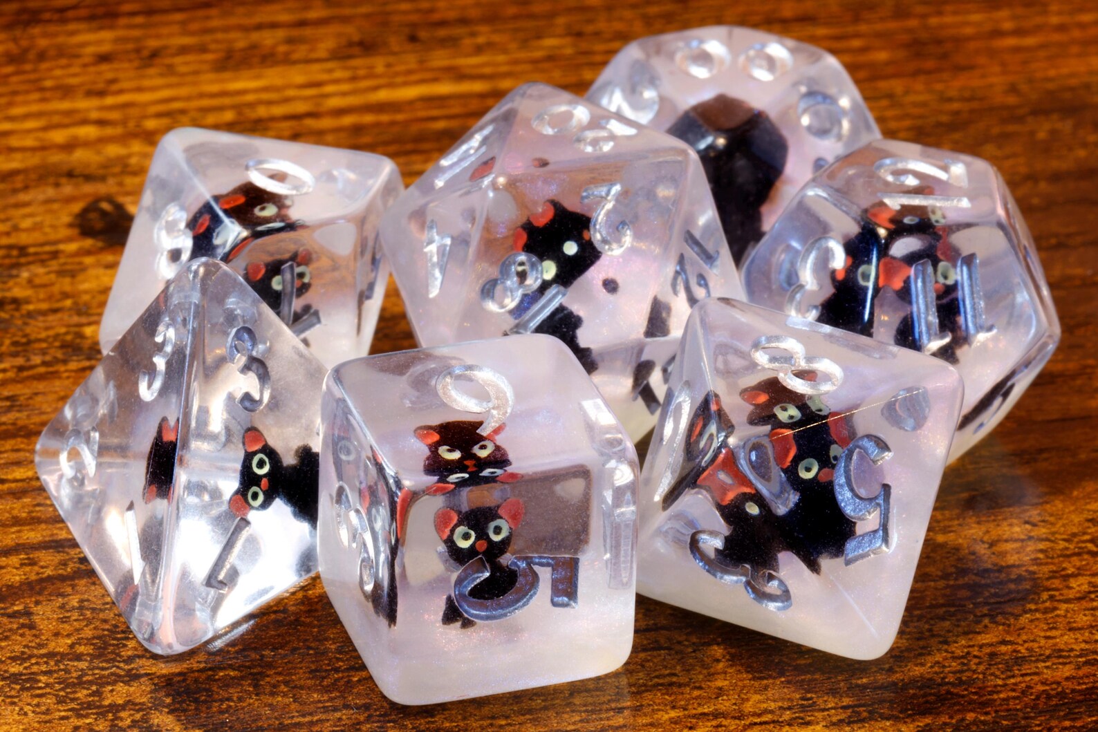 Critical Bite! Dice Box and Black Cat Dice Set - Perfect for Dungeons ...