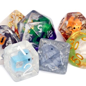 Woodland Critters Dice Set and Box Game Kit – Mixed Animals Polyhedral ...