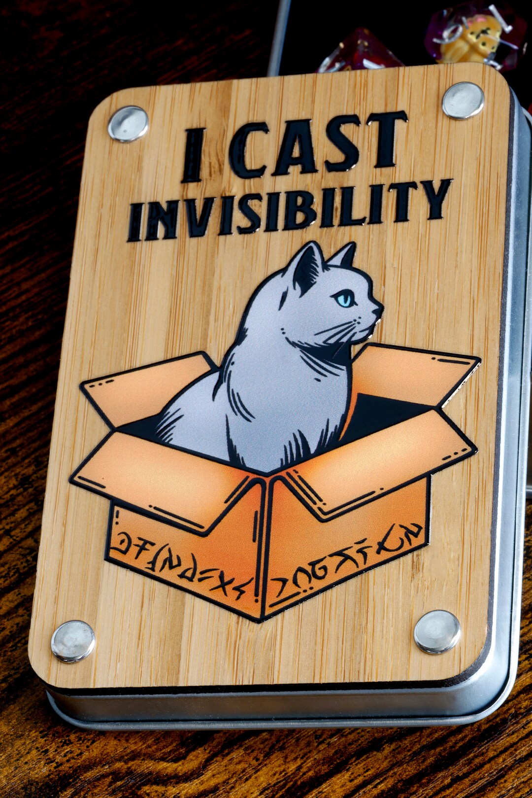 I Cast Invisibility Dice Box and Cat Dice Set With a Cute Little Cats ...