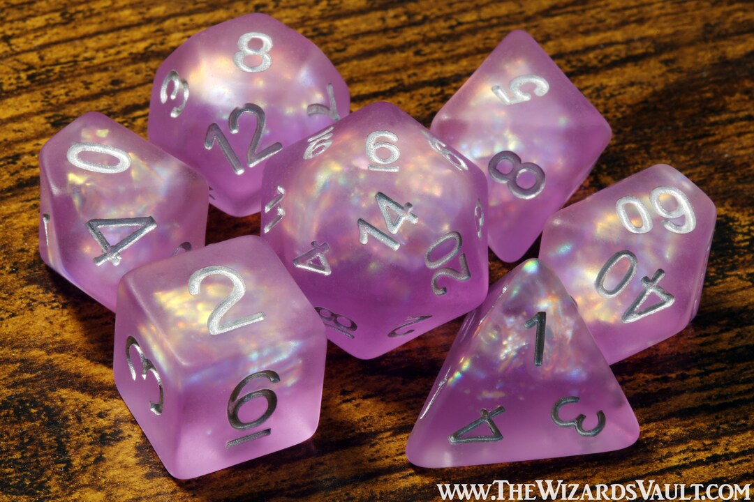 Wild Faerie Dice Set Frosted Dice Set With Holographic Foil Inclusions ...