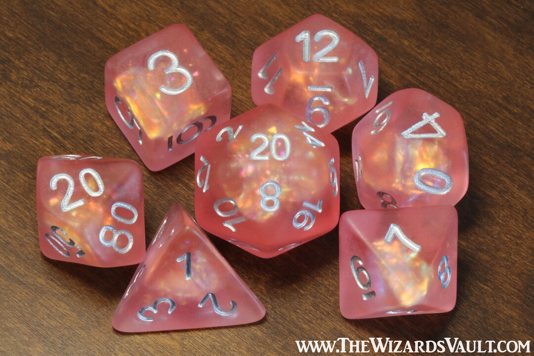 Fire Faerie Dice Set - Frosted Dice Set With Holographic Foil ...