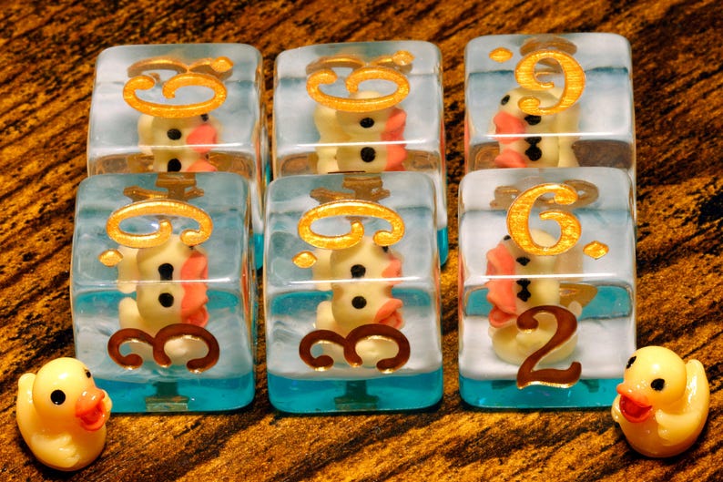 Yellow Duck D6 Dice – Transparent With Yellow Ducklings Inside - Etsy