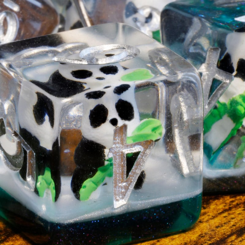 Panda Polyhedral Dice Set - Etsy