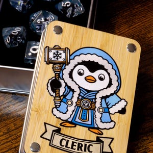 Cleric Dice Box & Set Holy Penguin With Frost Hammer for Dungeons and ...