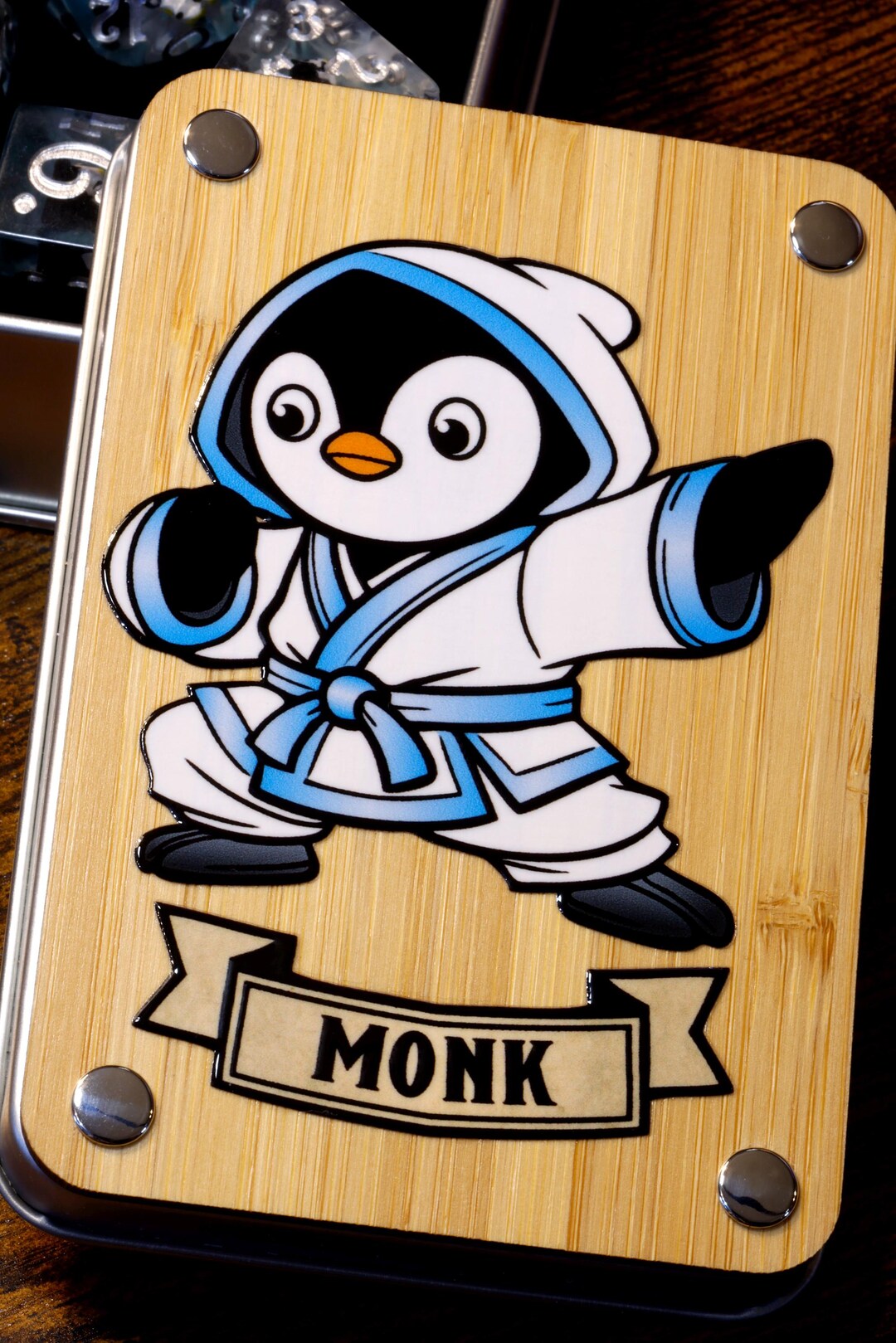 Penguin Monk Dice Box & Set – Martial Arts Master Penguin for TTRPG ...