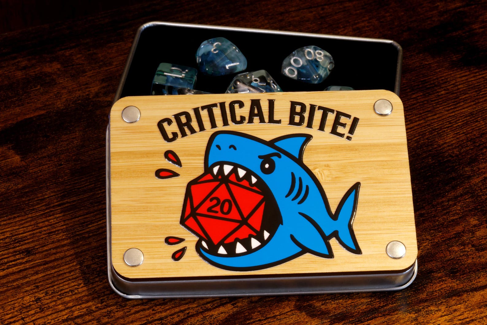Critical Bite Decorative Box & Shark Dice – Dice Set With Shark Inside ...