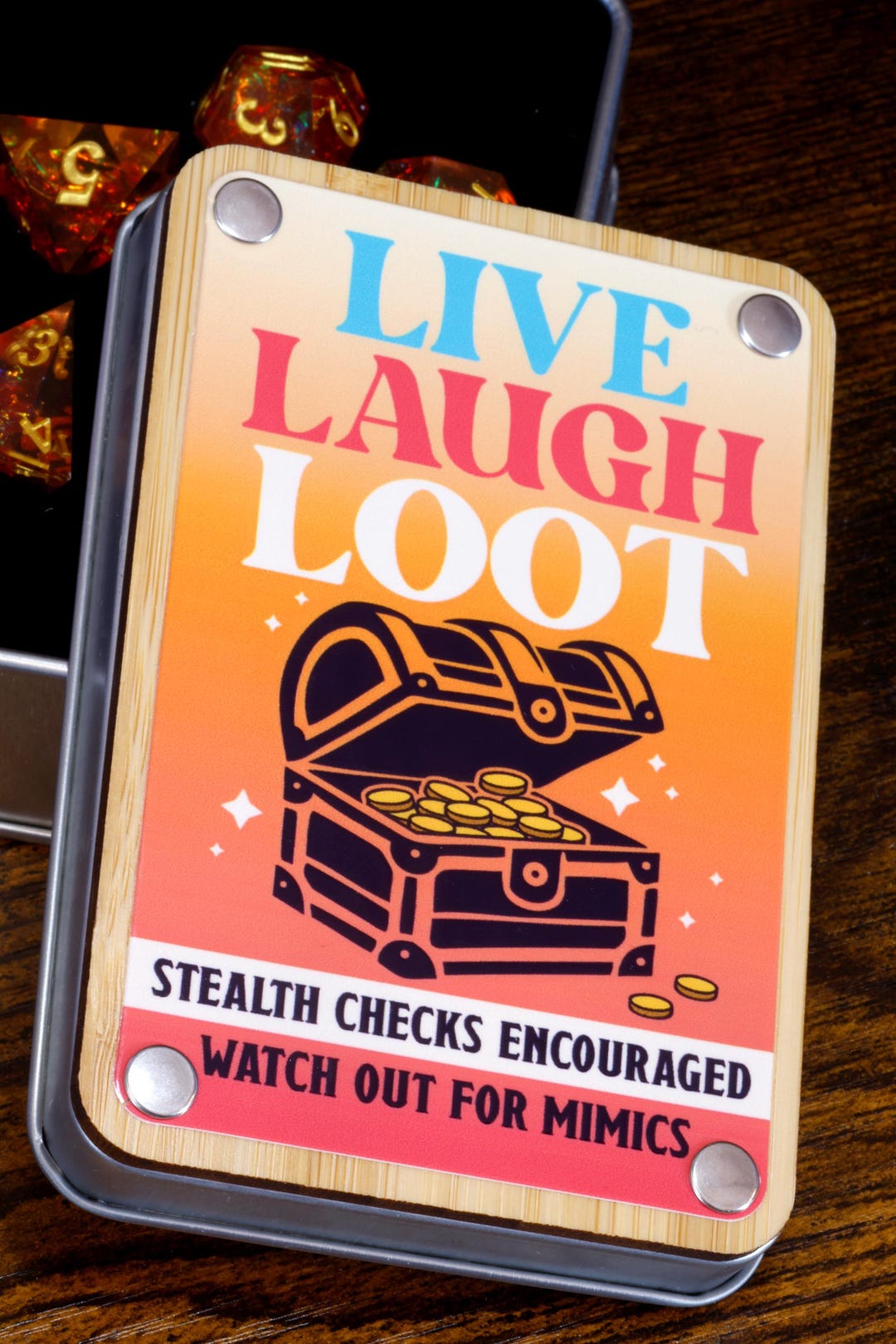 Live Laugh Loot Dice Box – Mimic-proof Storage for Rogues and Treasure ...