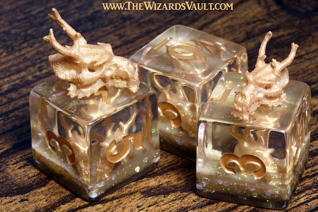 Dragon Skull Large D6 Dice, Role Playing Game, D&D D6 Dice Set ...