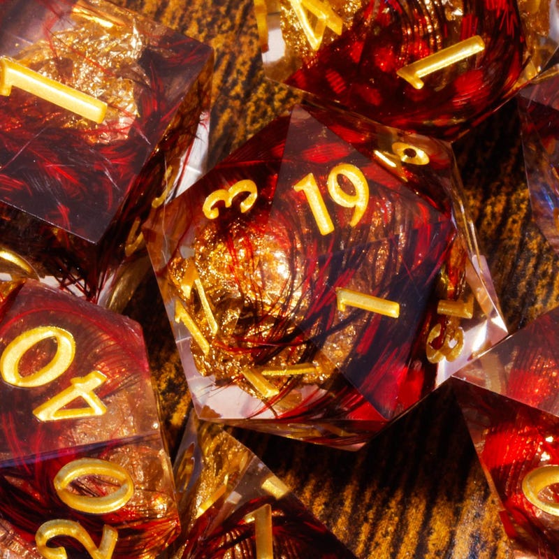 Sharp Edge Dice Fire - Etsy