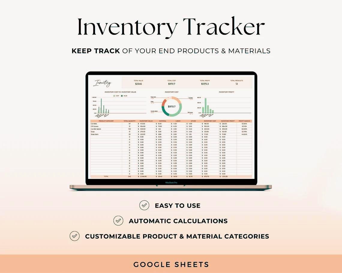 Inventory Tracker Spreadsheet Inventory Management Inventory Sheet ...