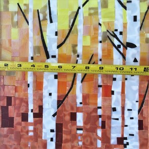 Fall Birch Trees - Glass on Glass Mosaic - Etsy