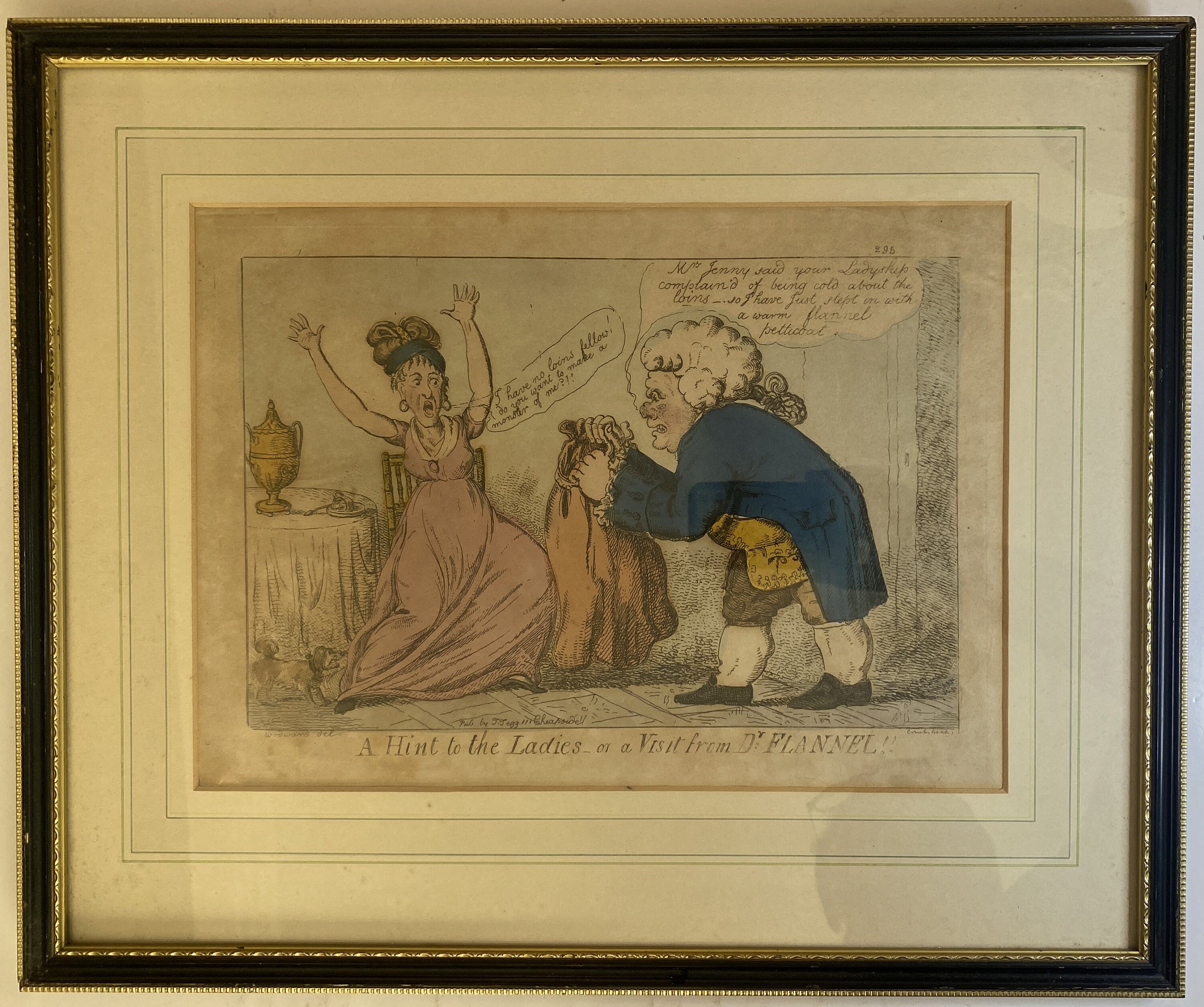 Hand Coloured Original Caricature - Isaac Cruikshank - A Hint to the ...