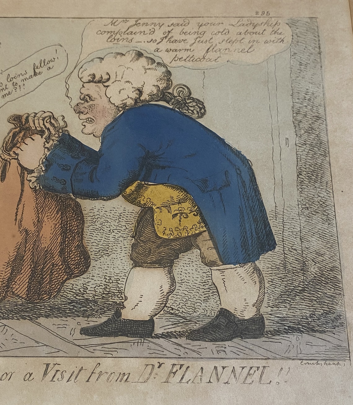 Hand Coloured Original Caricature Isaac Cruikshank A Hint to the Ladies ...