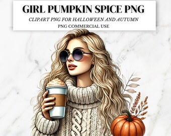 Pumpkin Spice Latte Clipart PNG 1 Halloween Latte Png Girl Fall Shirt ...