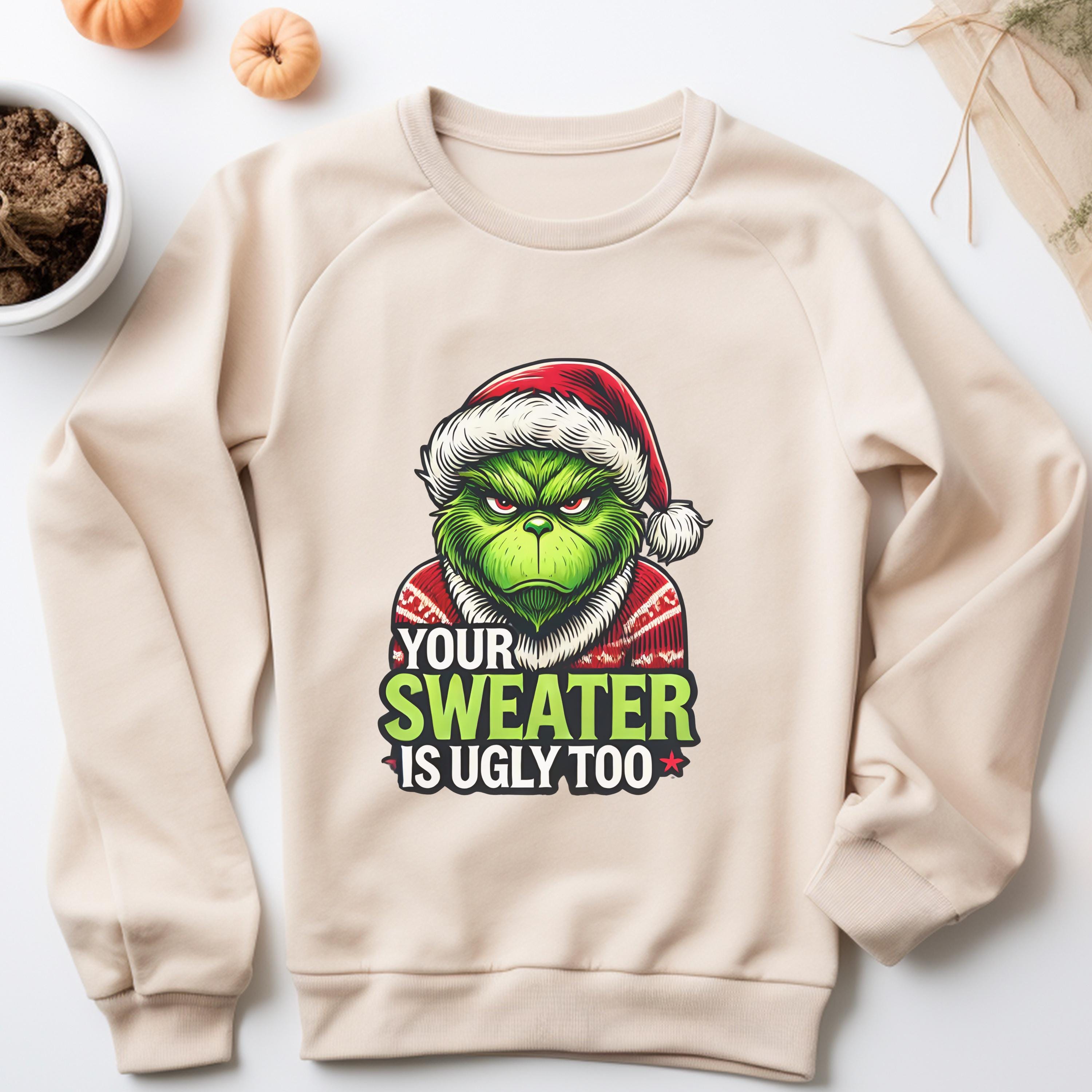Ugly Sweater Grinc Svg Png Clipart, Christmas Movie Character, Funny ...