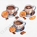Watercolor Hot Chocolate Cup Clipart Bundle | 37 PNG, SVG & EPS Hot ...